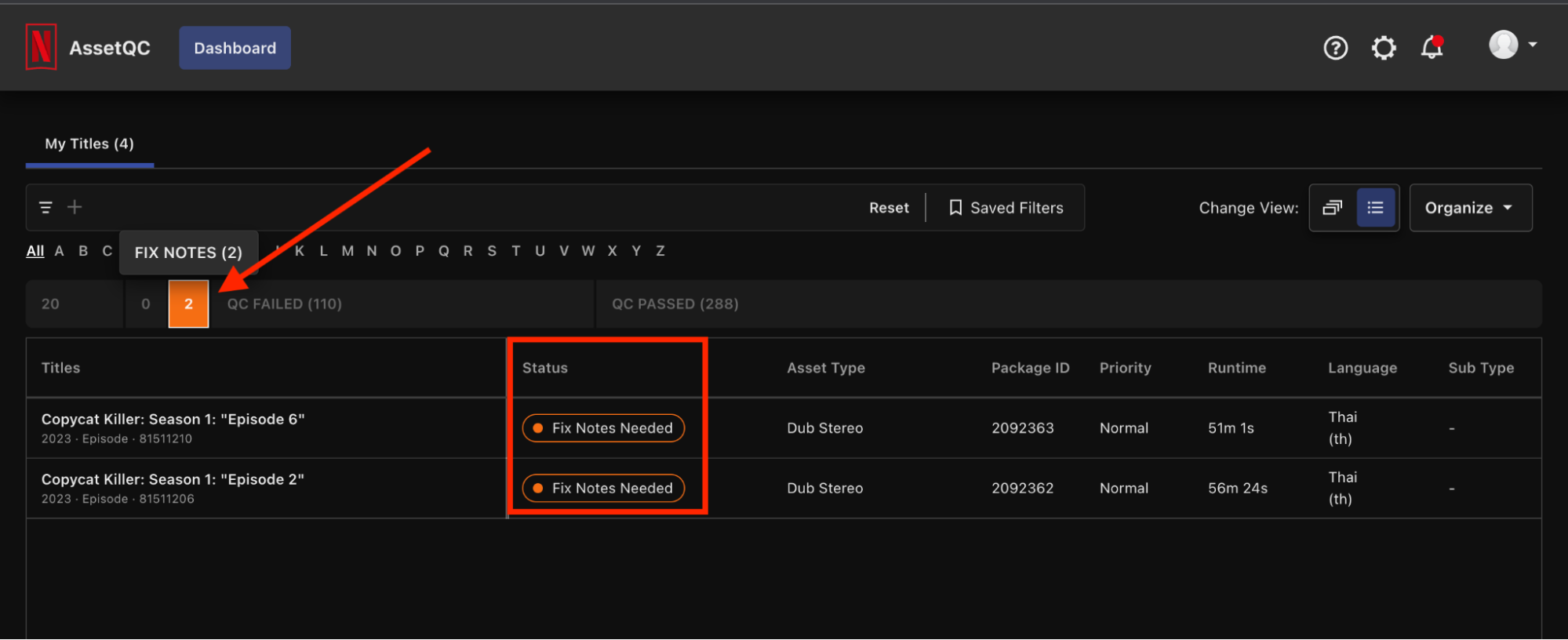 Asset QC - Production Admin Dashboard Overview – Netflix | Partner Help ...