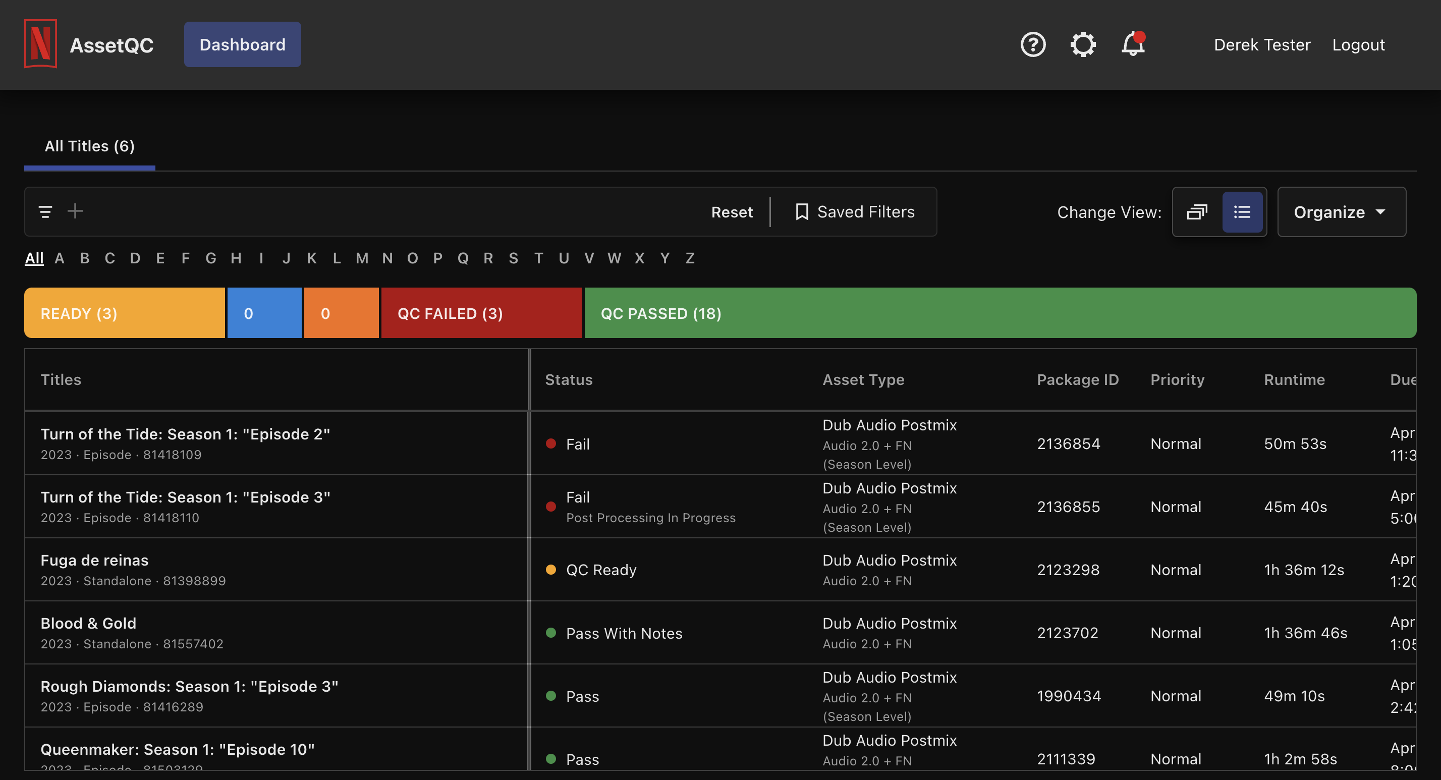 Asset QC - Fulfillment Arbitration Manager Dashboard Overview – Netflix ...