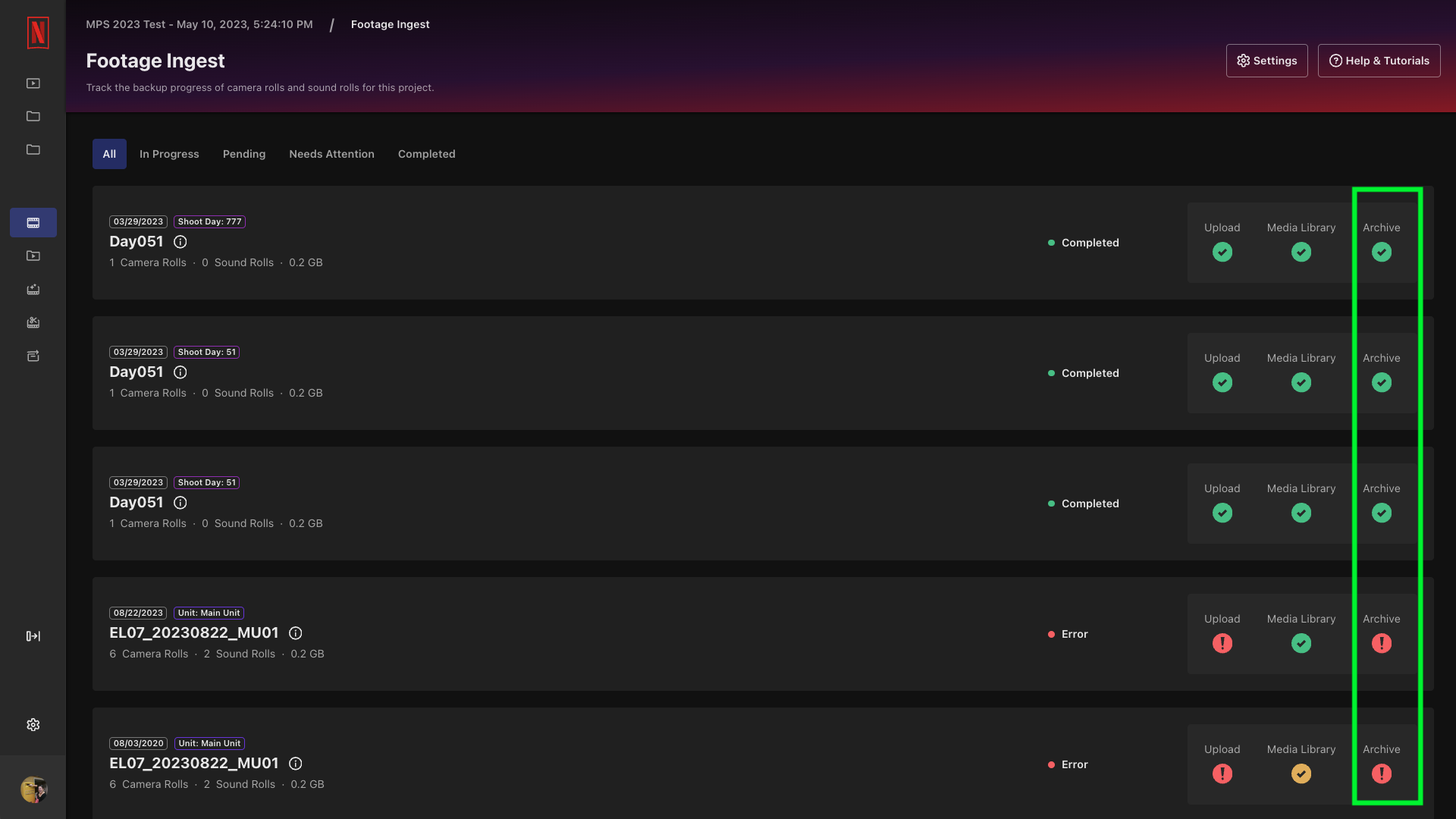 Netflix Footage Ingest - Monitoring Your Uploads In Content Hub ...