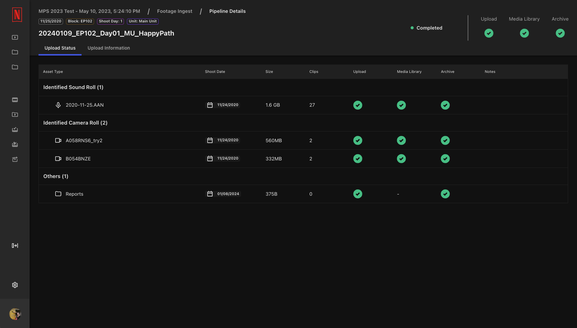 Netflix Footage Ingest - Monitoring Your Uploads In Content Hub ...