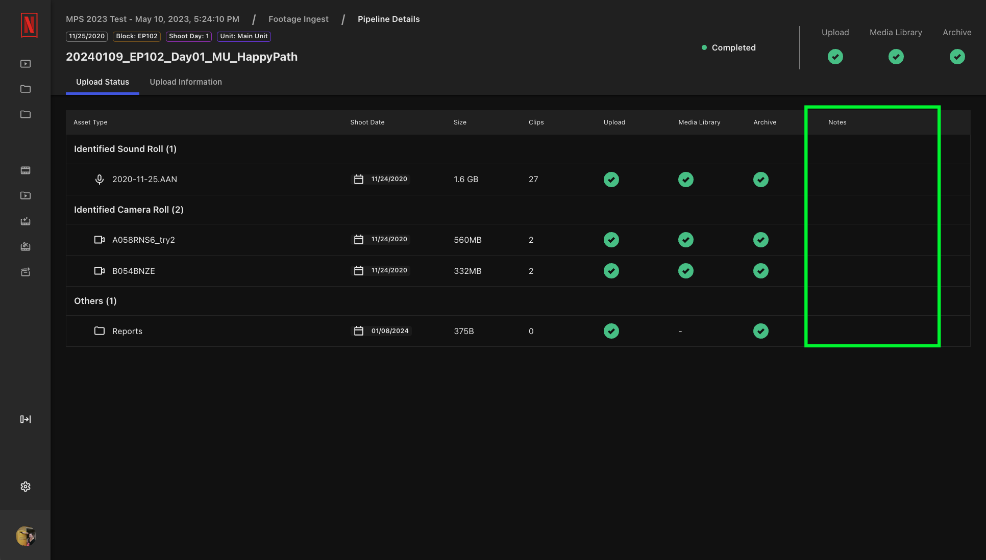 Netflix Footage Ingest - Monitoring Your Uploads In Content Hub ...