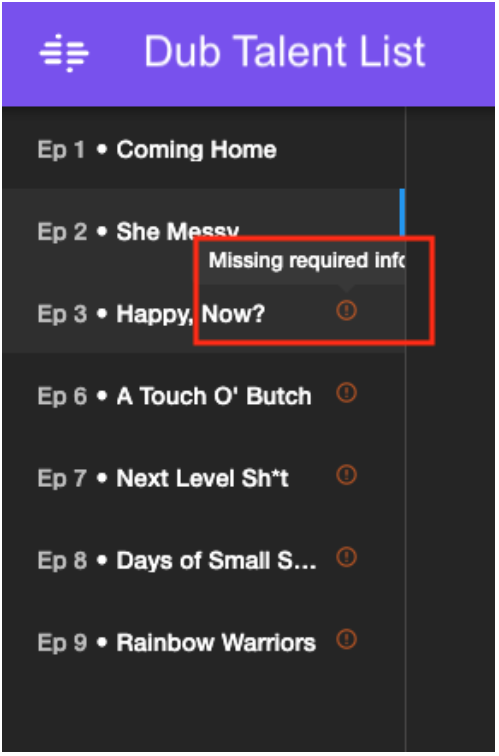 Dub Talent List User Guide – Netflix | Partner Help Center