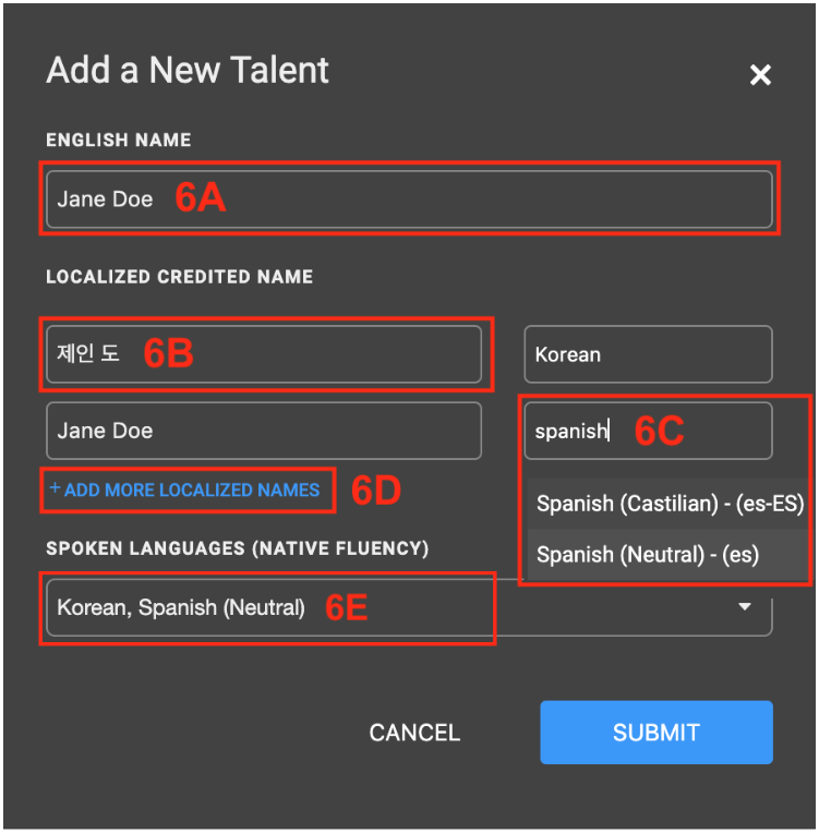 Dub Talent List User Guide – Netflix | Partner Help Center